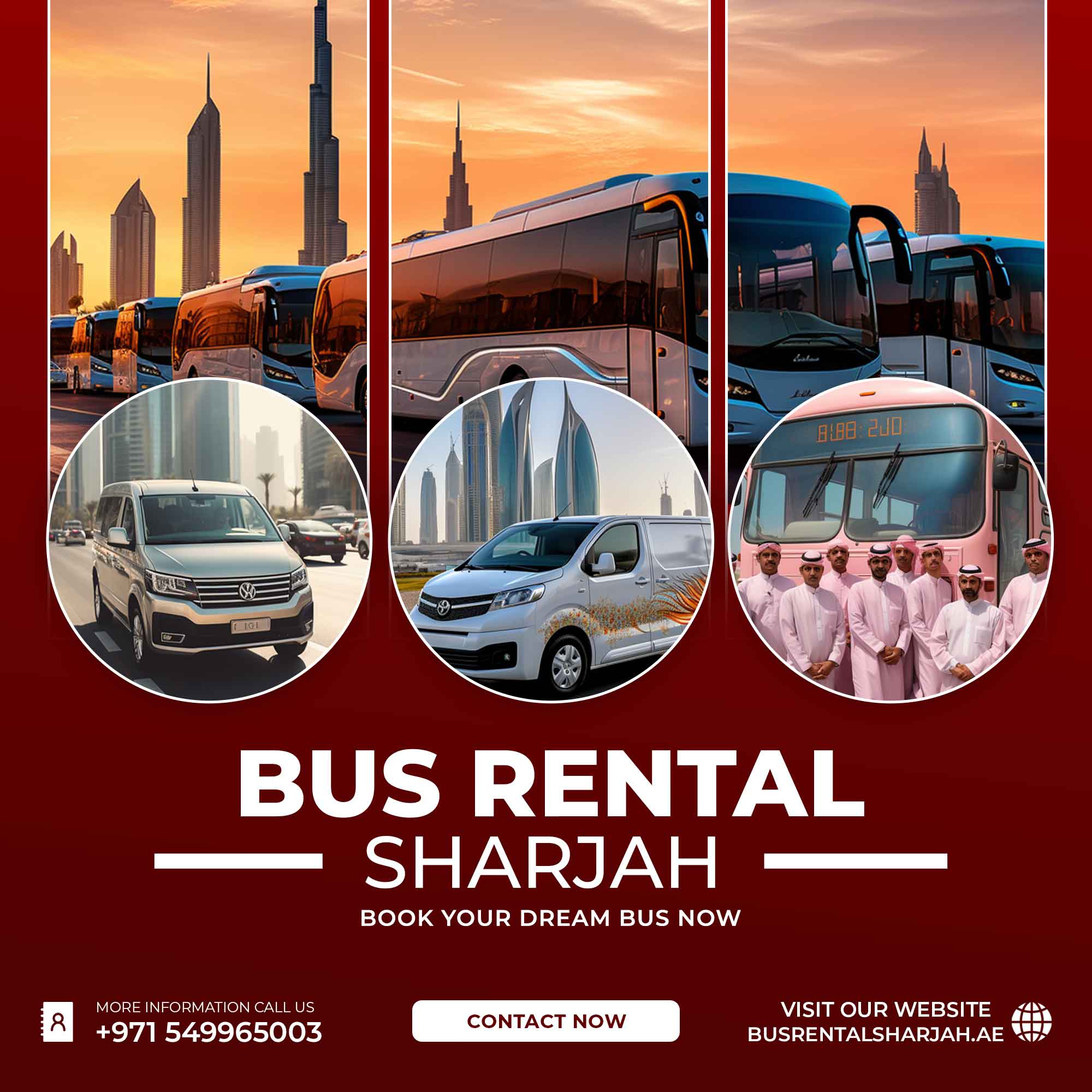 Buses For Rent in Dubai, Bus rental Dubai with latest updated rates